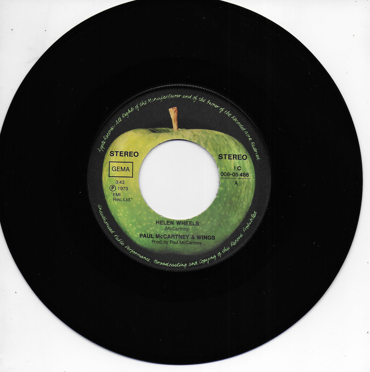 Paul McCartney & Wings - Helen wheels (Duitse uitgave) – Vinyl On 45