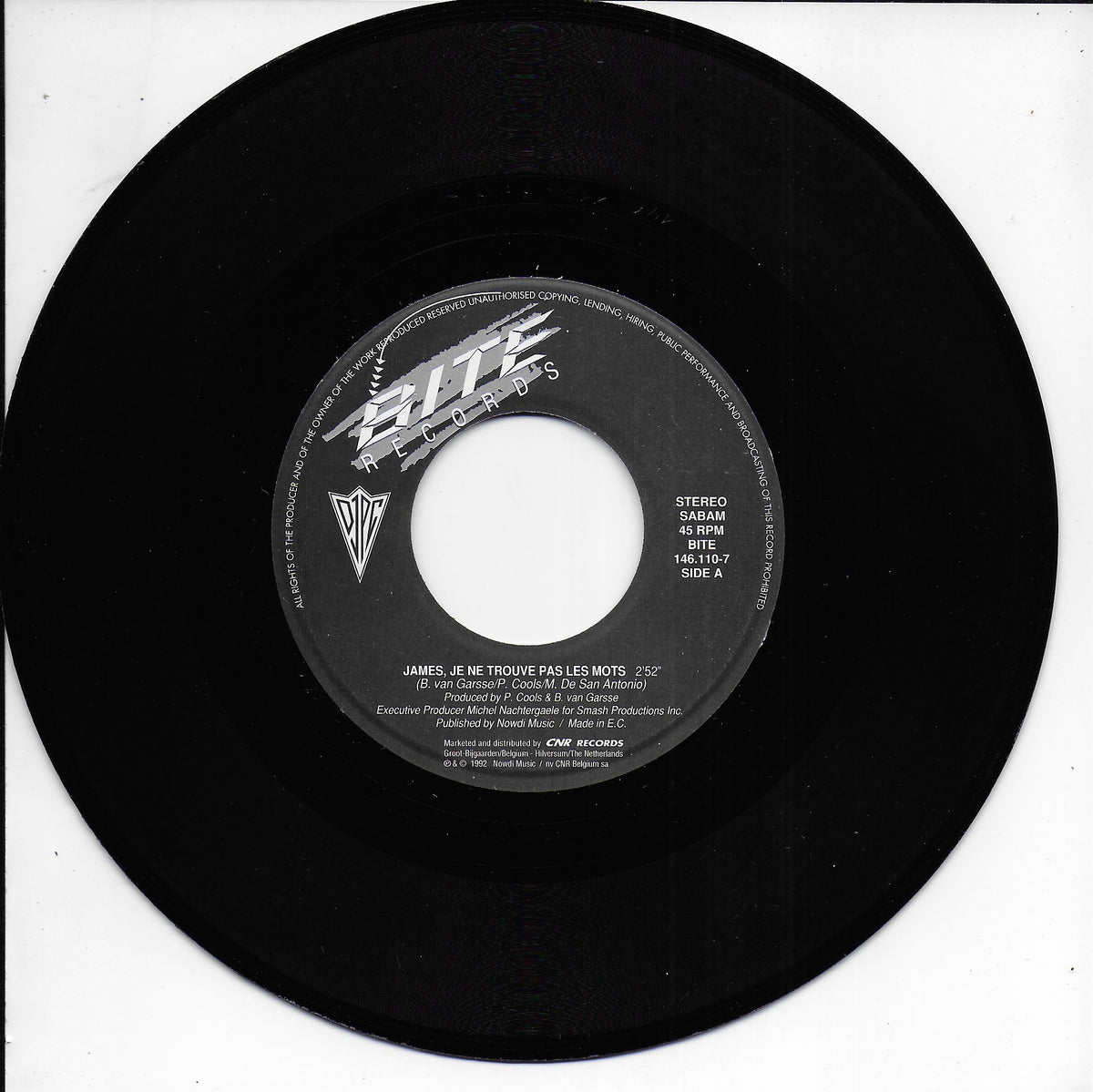 DJPC - James, je ne trouve pas les mots – Vinyl On 45