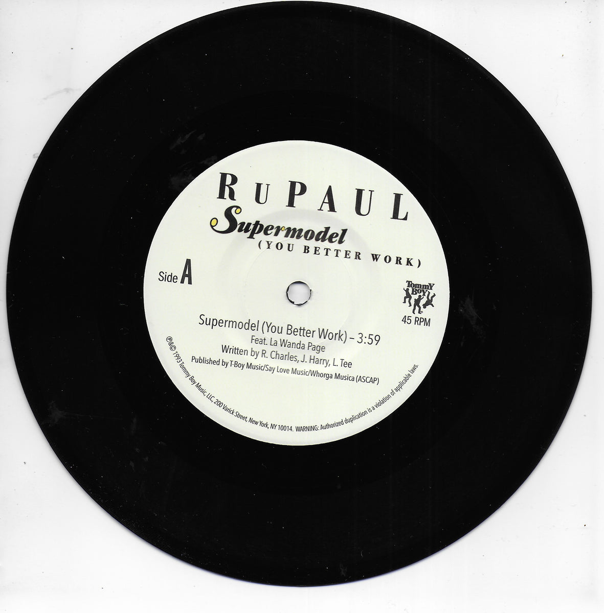 Rupaul - Supermodel (you better work) – Vinyl On 45