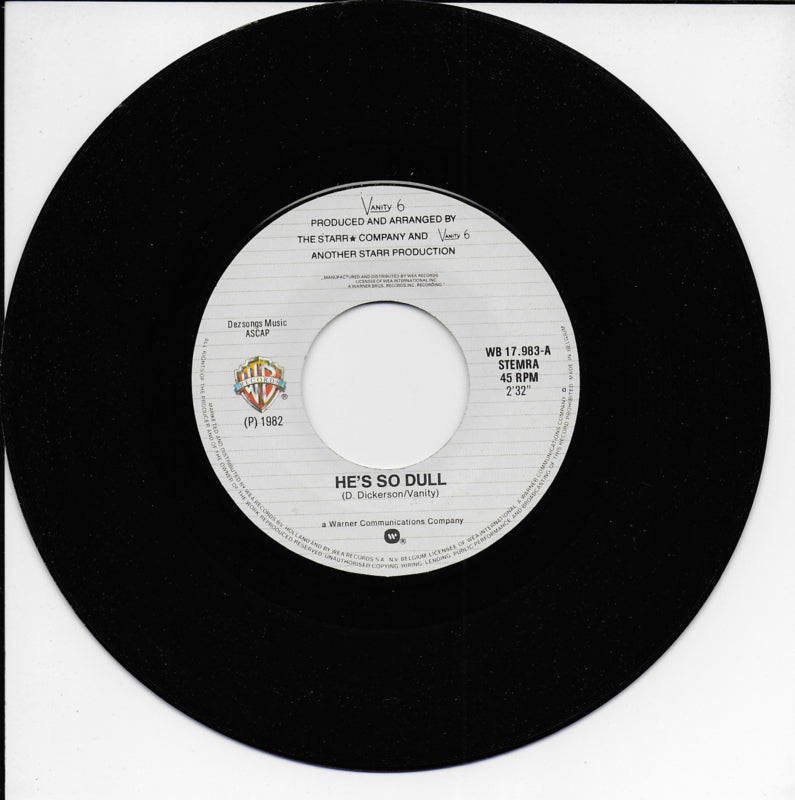 Vanity 6 - He's so dull – Vinyl On 45